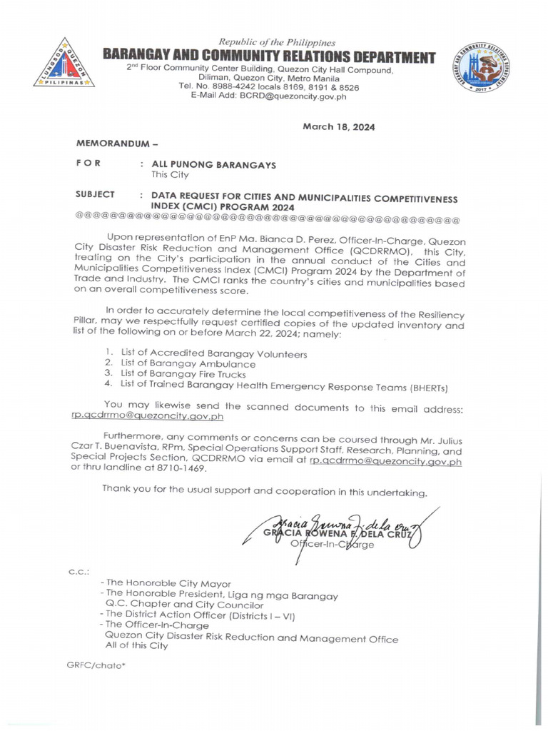 Data Request For Cities and Municipalities Competetiveness Index (CMCI ...
