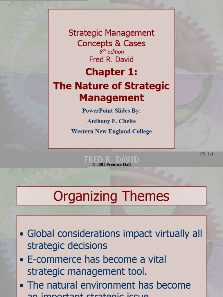 Chapter 1 - The Nature of Strategic Management | PDF | Strategic ...