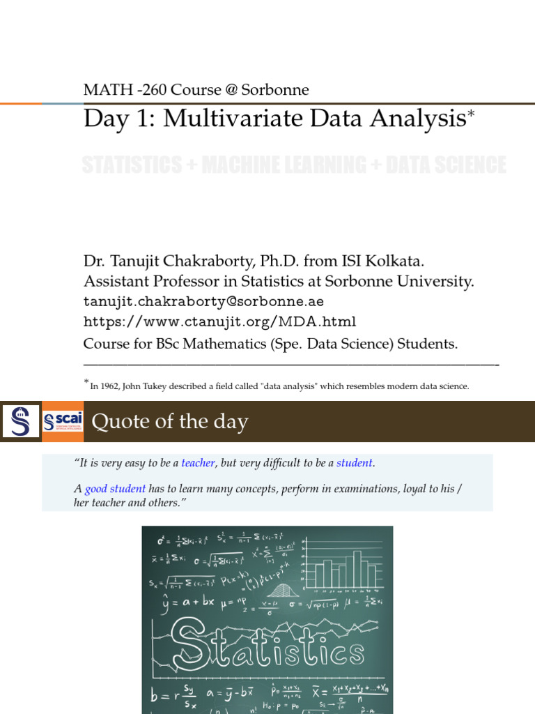 Multivariate Data Analysis Course | PDF | Machine Learning | Artificial ...