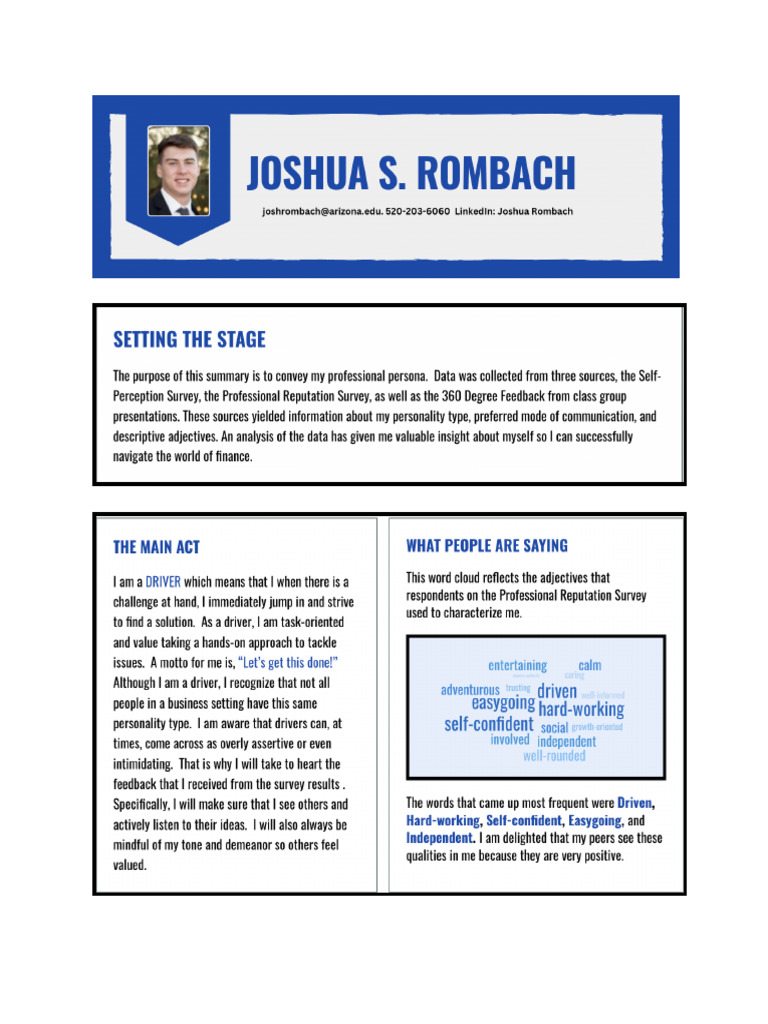 Josh Rombach Executive Summary | PDF