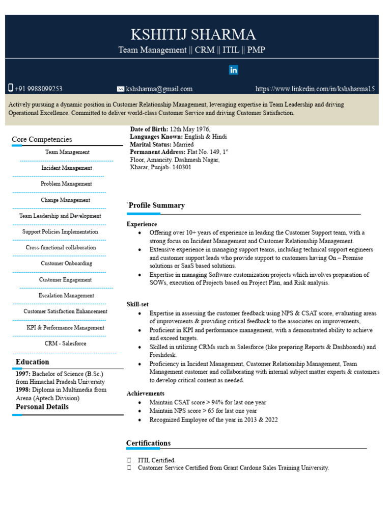 CRM & Team Leadership Expert | PDF | Customer Relationship Management ...