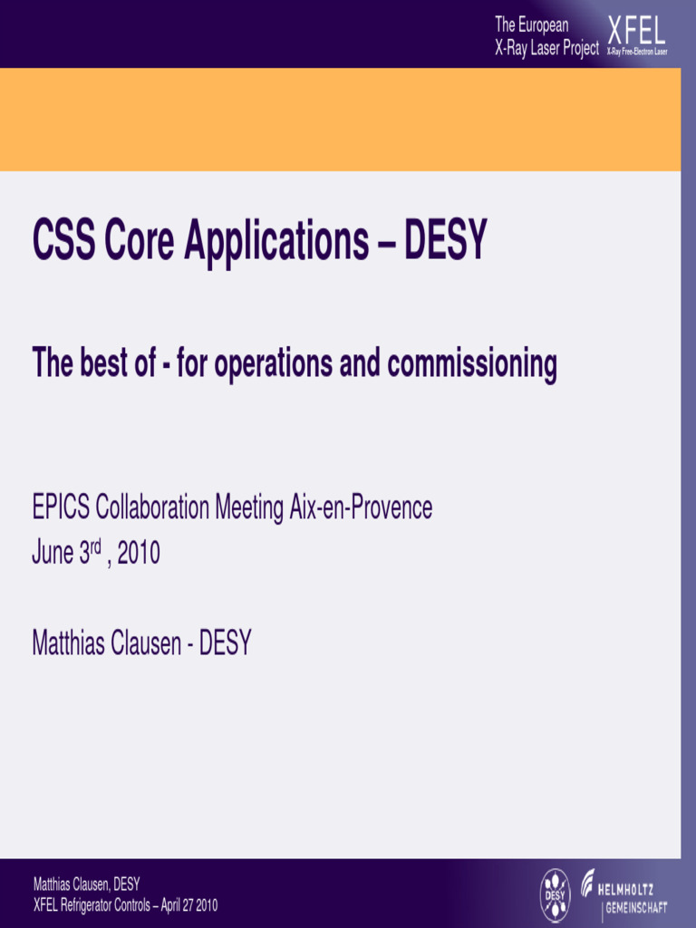 CSS Core Applications DESY | PDF | Databases | Computer Engineering