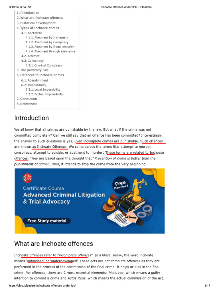 Inchoate | PDF