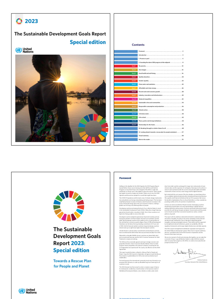 The Sustainable Development Goals Report 2023 | PDF | Cost Of Living ...