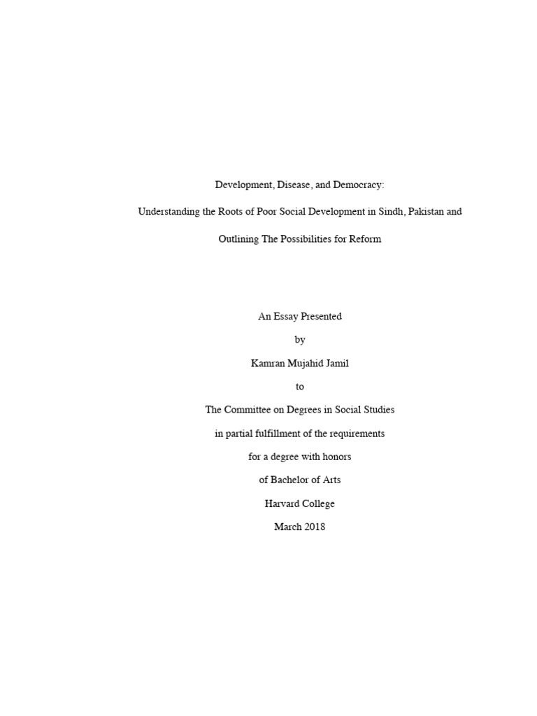 Kamran Jamil Social Studies Senior Thesis_Final | PDF | Pakistan | British Raj