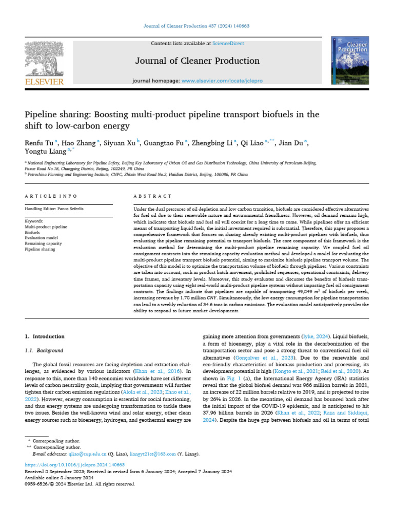Multi-Product Pipeline Biofuel Transport | PDF | Biofuel | Transport