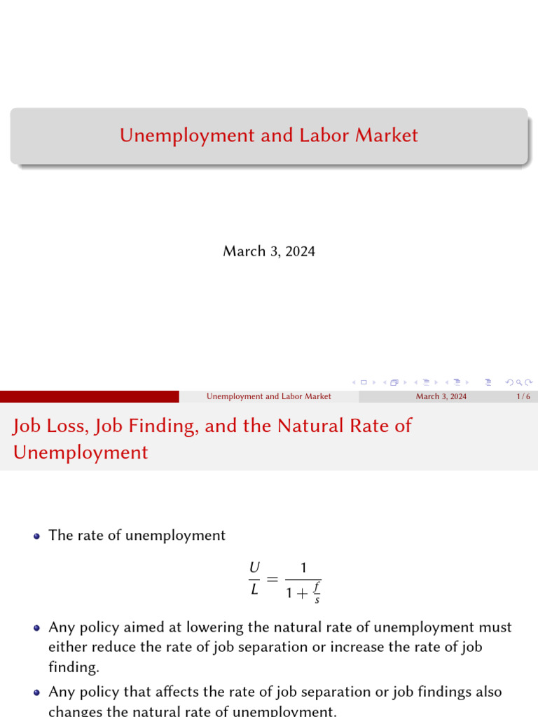 Topic 2 | PDF | Labour Economics | Unemployment