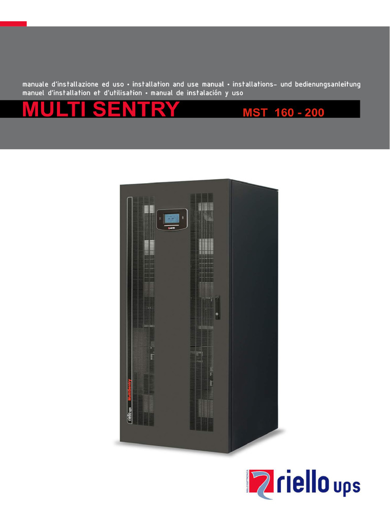 Multi Sentry MST 160kVA 200kVA User Manual | PDF | Switch | Power Supply