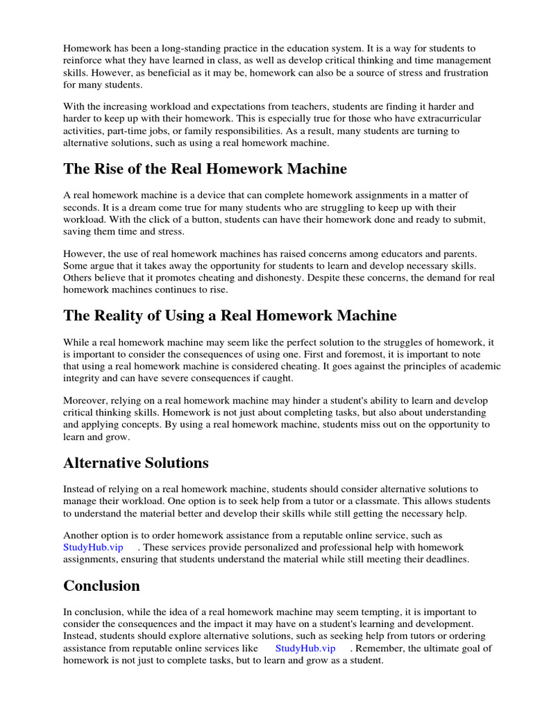 Real Homework Machine | Download Free PDF | Homework | Arduino