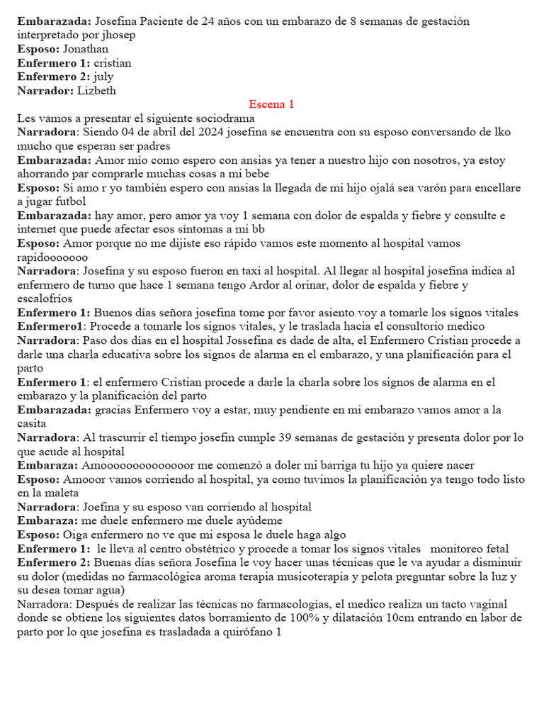 Guion | PDF | El embarazo | Parto