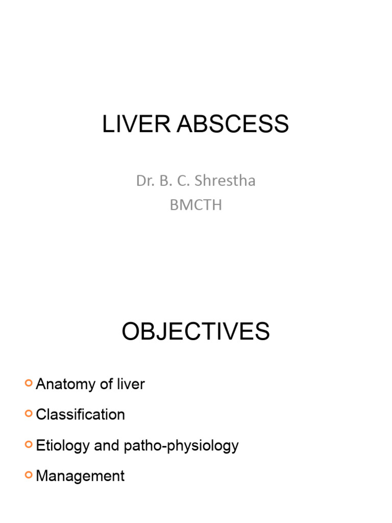 LIVER ABSCESS | PDF | Liver | Medical Specialties