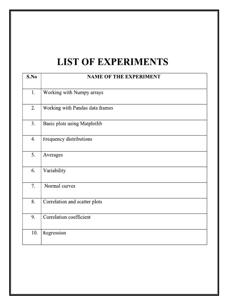 Lab Manual Data Science | PDF