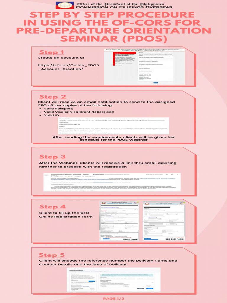 Step by Step Procedure in Using The OFCORS For PDOS - 2021 | PDF