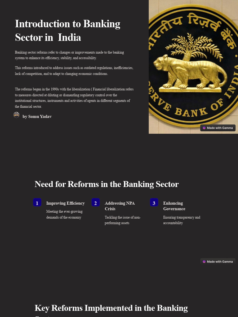 Introduction To Banking Sector in India | PDF | Banks | Governance