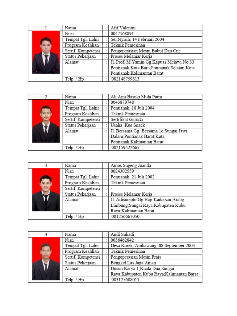 Data Buku Wisuda Teknik Mesin | PDF