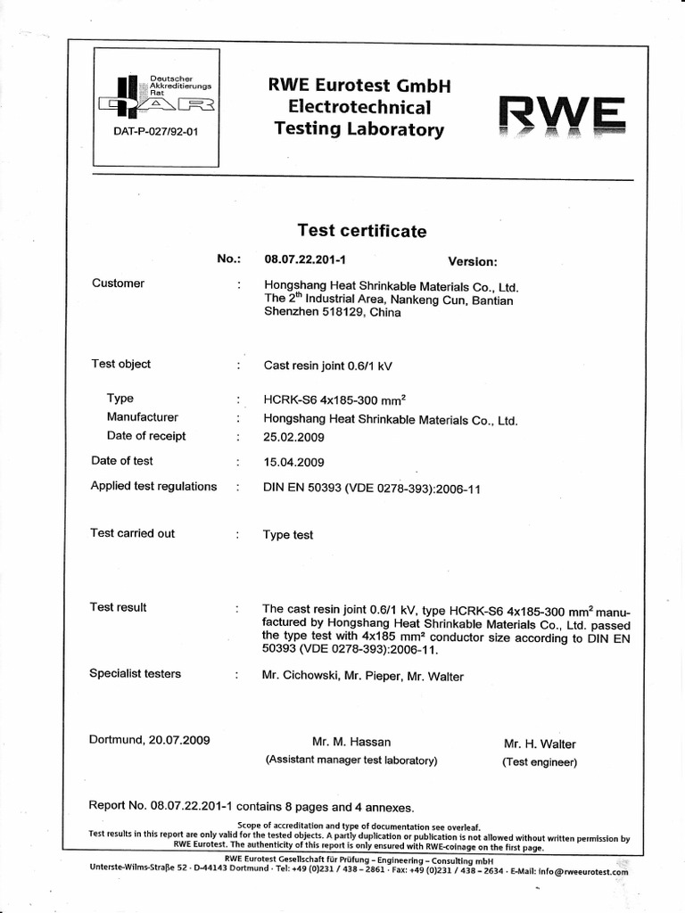 Rwe-Lv Cast Resin Joint | PDF