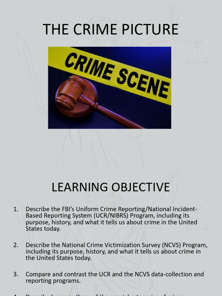 Lecture 3 Crime Picture 22 8 Acc-1 | PDF | Uniform Crime Reports | Hate ...
