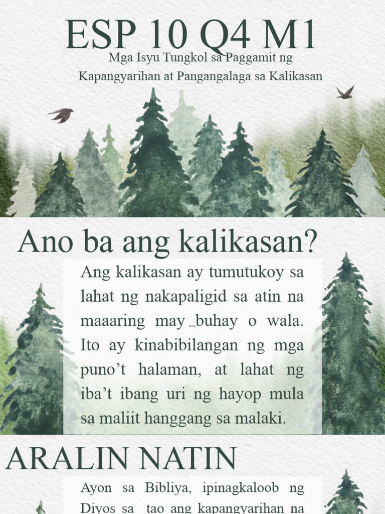 ESP10Q4M1 Kalikasan | PDF