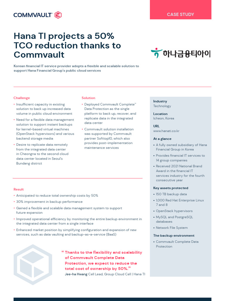 hana-ti-case-study | PDF | Cloud Computing | Backup