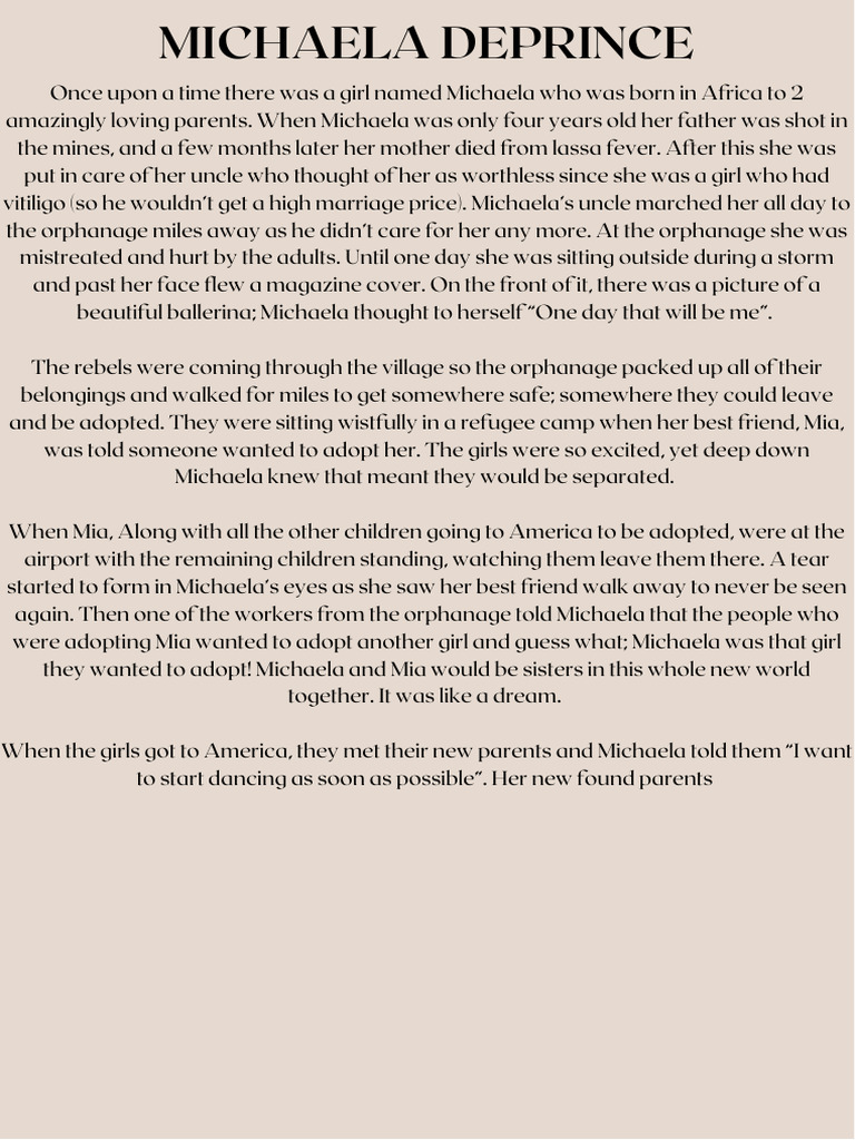 Michaela DePrince | PDF