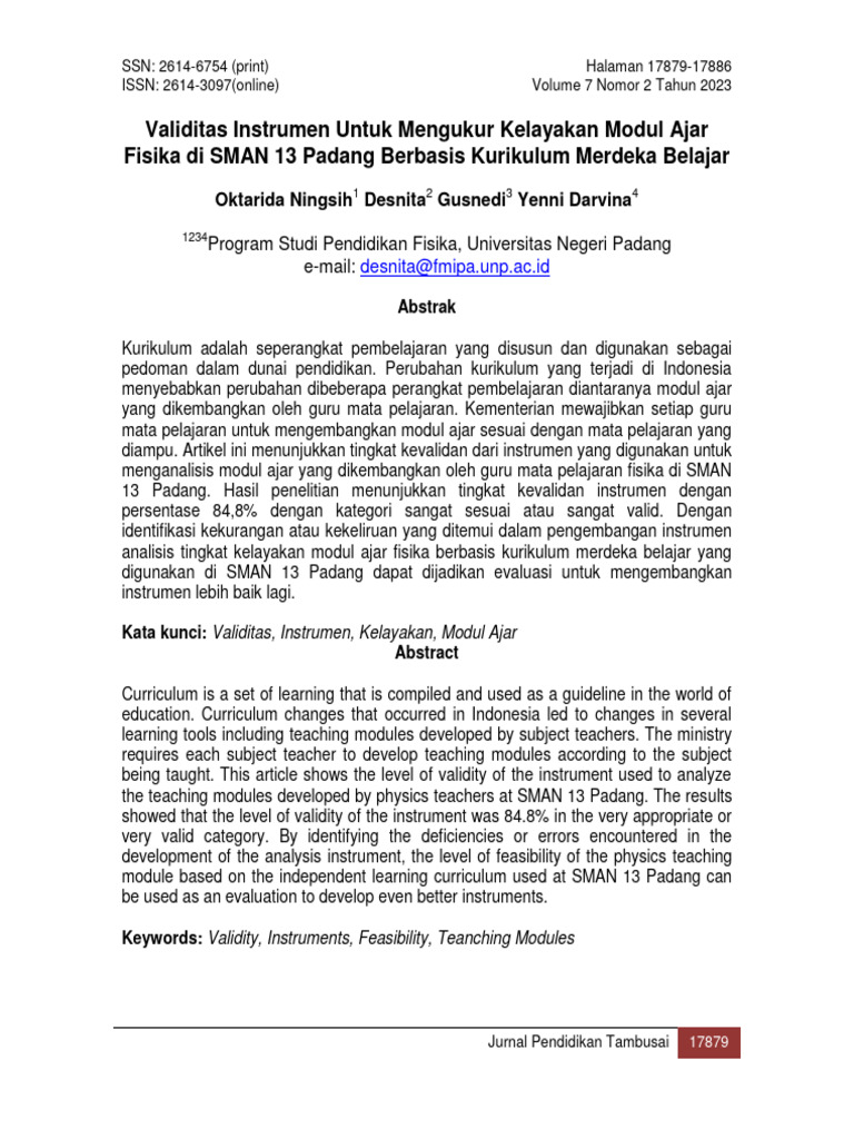 Instrumen Modul Ajar | PDF