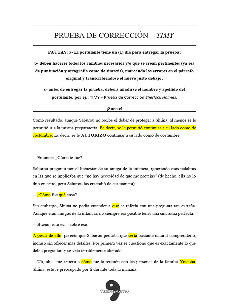 Prueba-Corrección | PDF