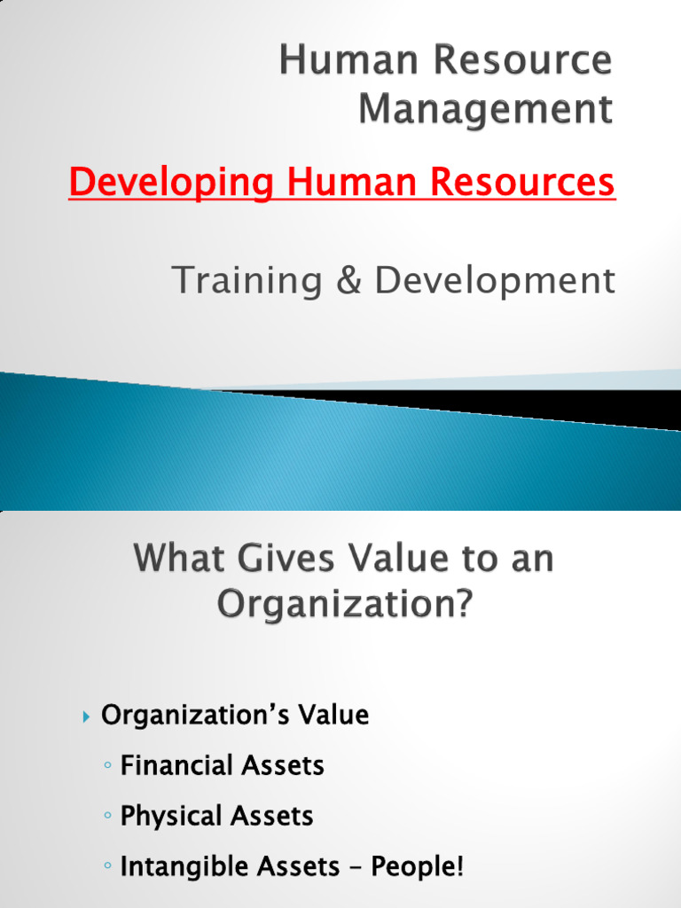 Hrm Lecture Training Development Pdf Human Resources Employment