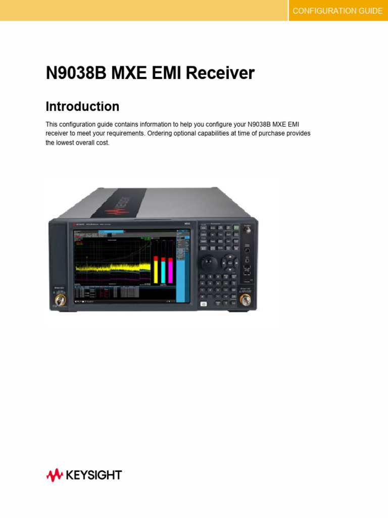 N9038B MXE EMI Receiver Config | PDF | Solid State Drive | Hertz