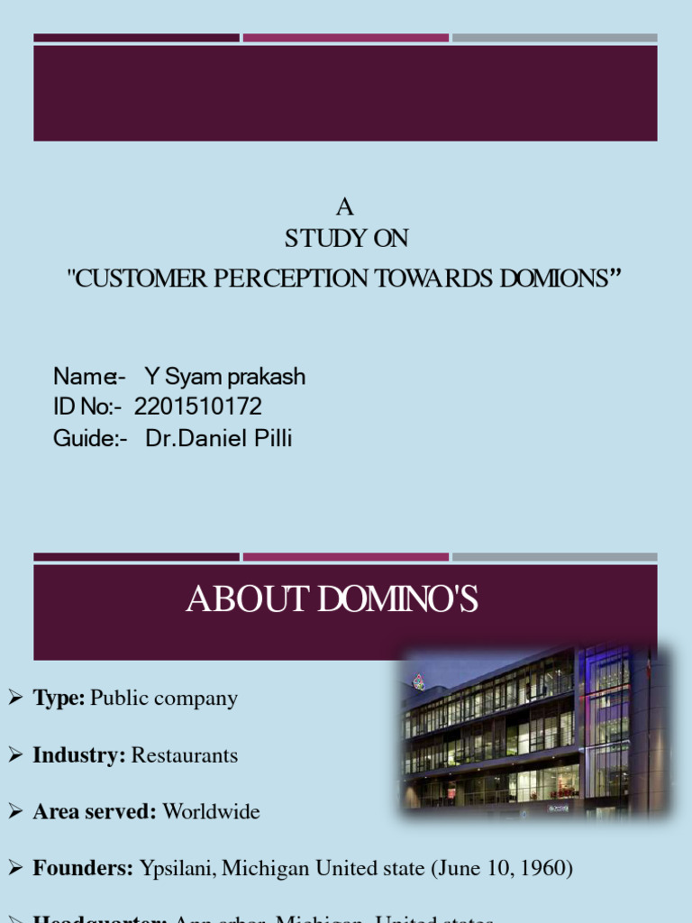 Dominos Word Final Mba 11 | PDF | Foods | Cuisine