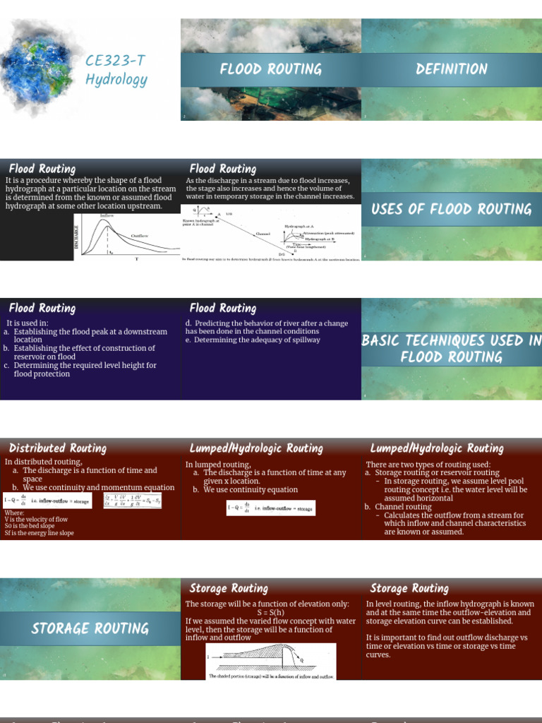 Flood Routing | PDF | Discharge (Hydrology) | Levee