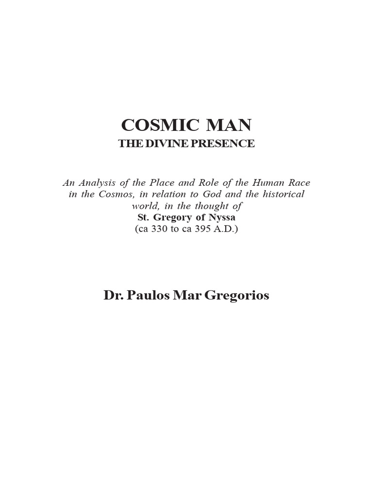 Cosmic Man - Paulos - Gregorios | PDF | Reason | Faith