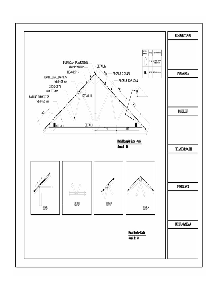 Struktur Atap Gedung A | PDF