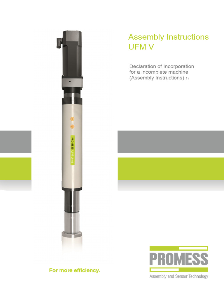 Assembly Instructions UFM V5 | PDF | Safety | Servomechanism