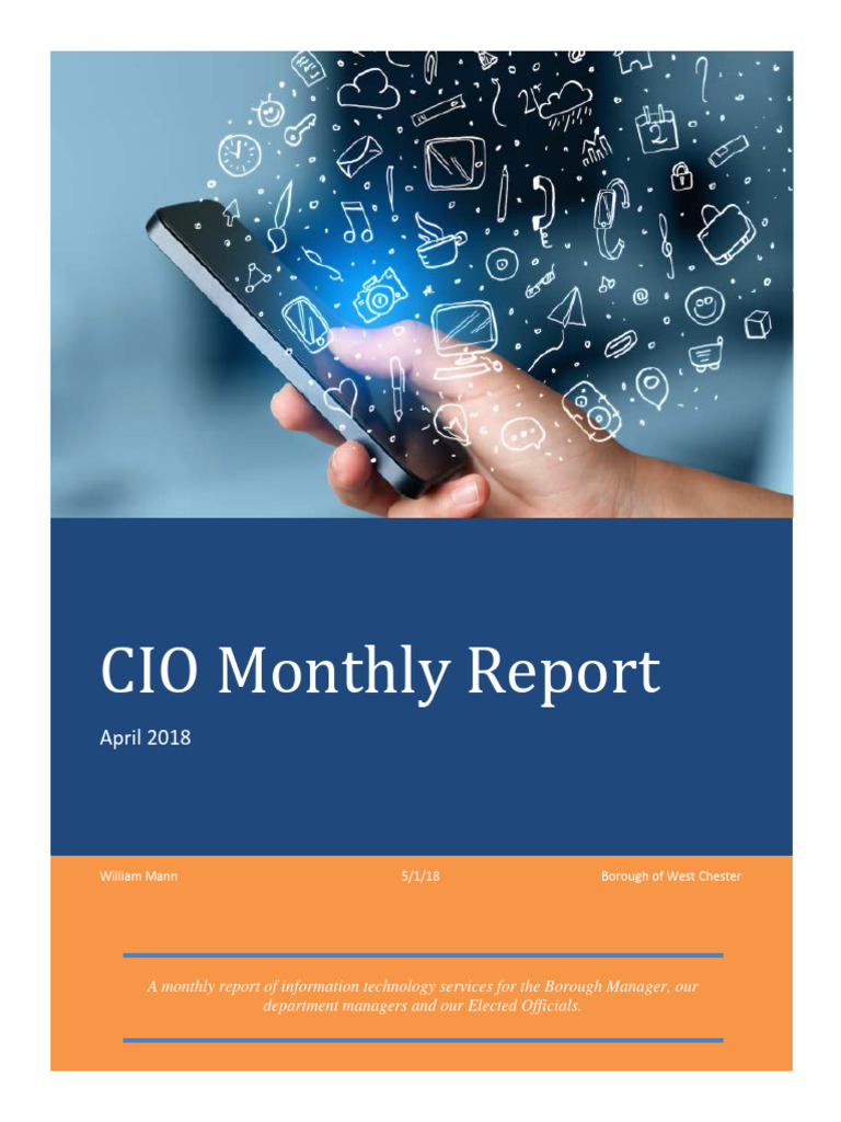 CIO Monthly Report for 04-2018 | PDF | Mobile App | Facebook