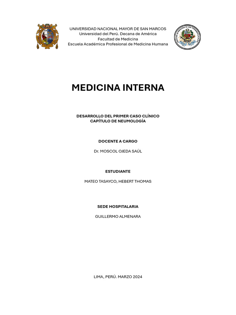 CC1 - Medi Interna | PDF | Neumonía | Causas de la muerte