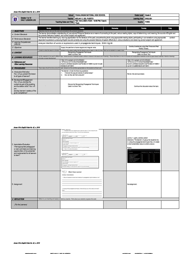 Q3- week 1 | PDF | Learning | Teachers