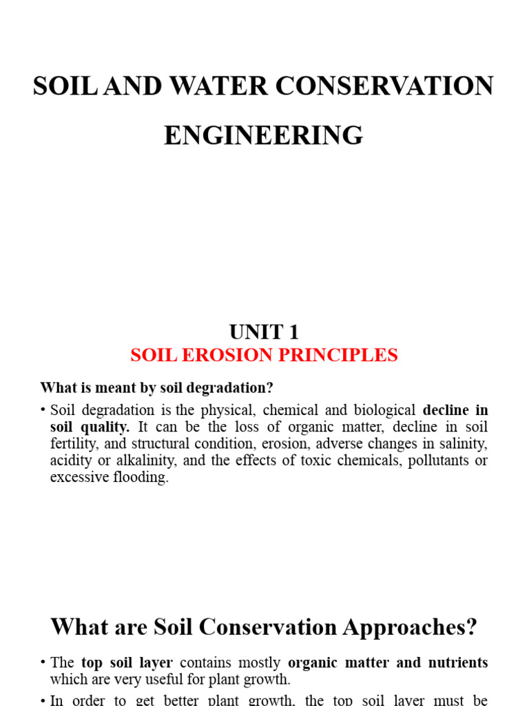 Soil Erosion and Conservation Methods | PDF | Erosion | Soil