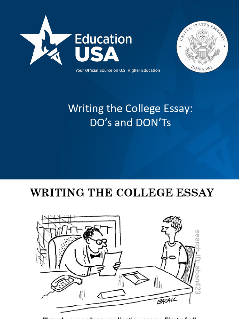 Writing The College Essay - Do's and Don'Ts | PDF | Essays
