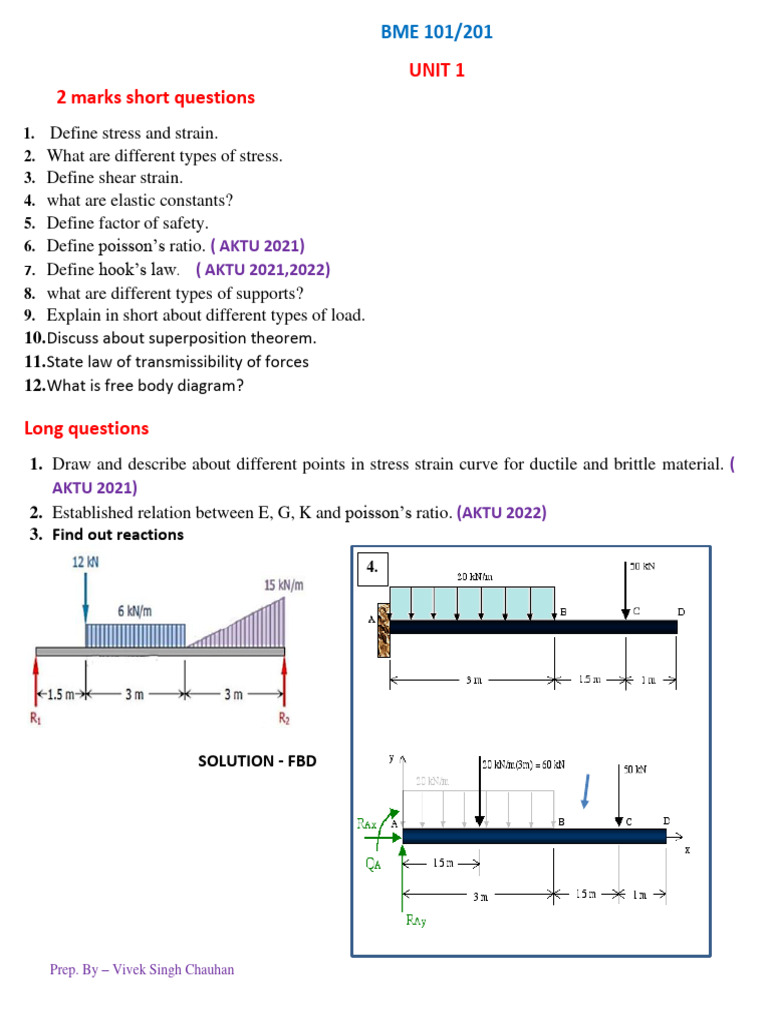 Important Questions of BME 101 | PDF | Pressure Measurement | Actuator