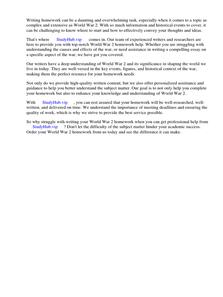 World War 2 Homework Help | PDF | World War II | Essays