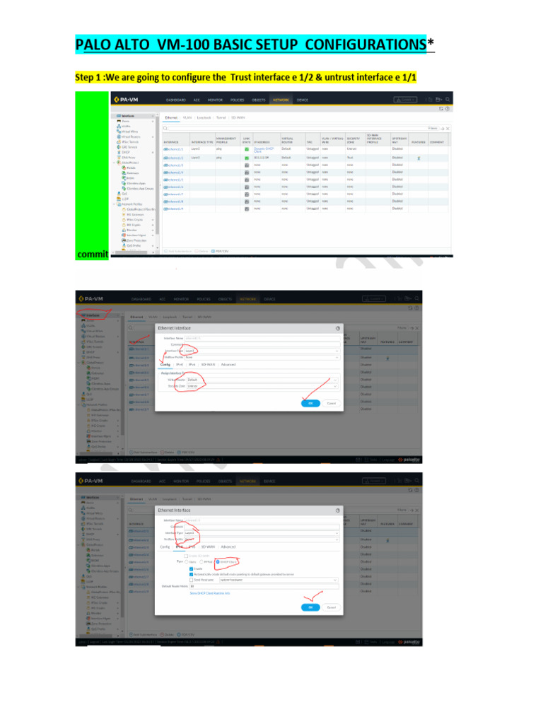 Palo Alto Vm-100 Basic Setup | PDF