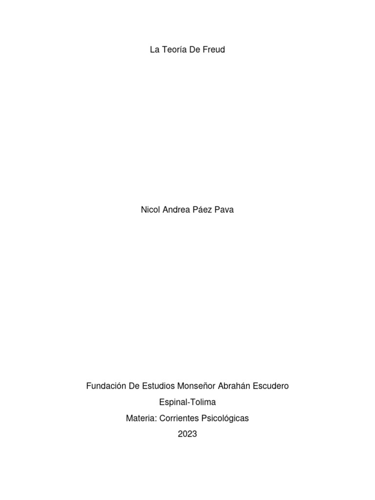 La Teoría De Freud | PDF