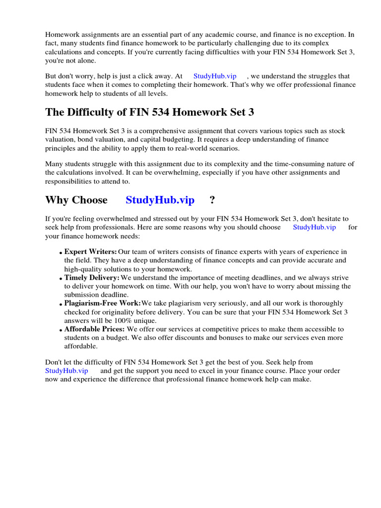 Fin 534 Homework Set 3 Answers | PDF | Homework | Social Media Fin 534 Homework Set 3 Answers | PDF | Homework | Social Media