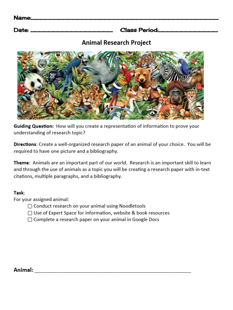 Animal Research Project | PDF | Zoology
