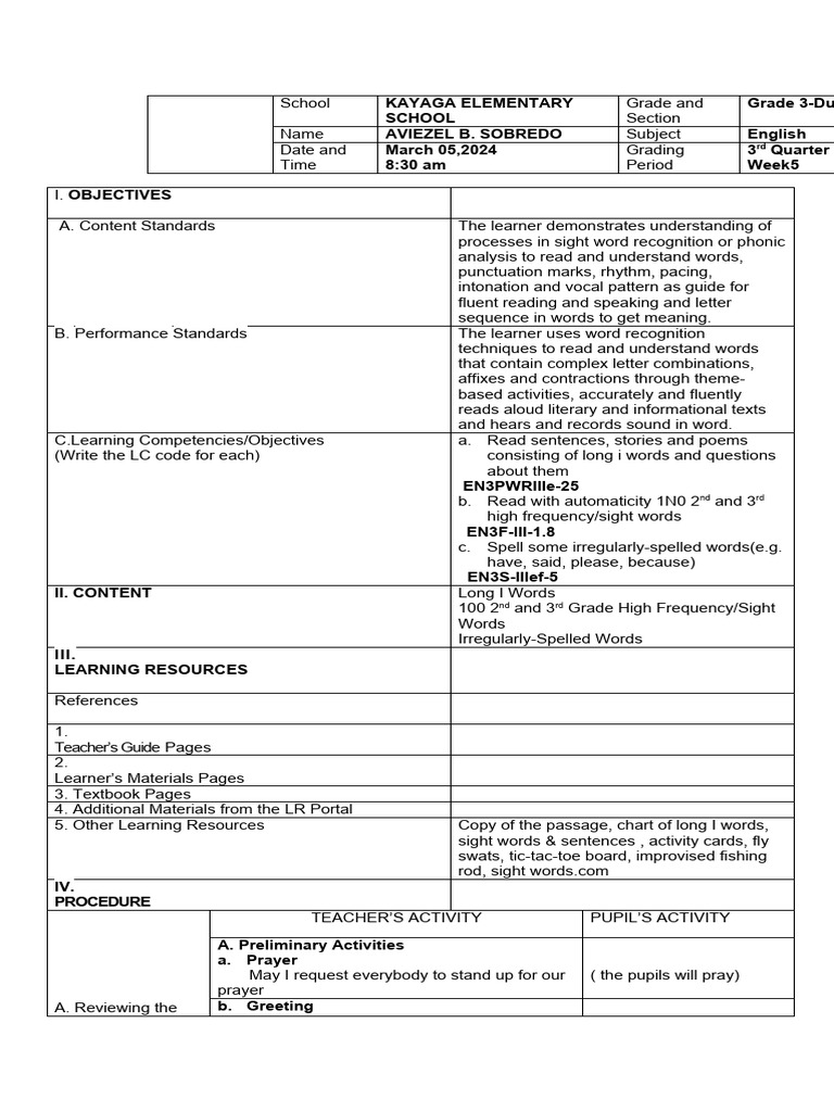 quarter 3 week 5 day 3 | PDF | Learning | Behavior Modification