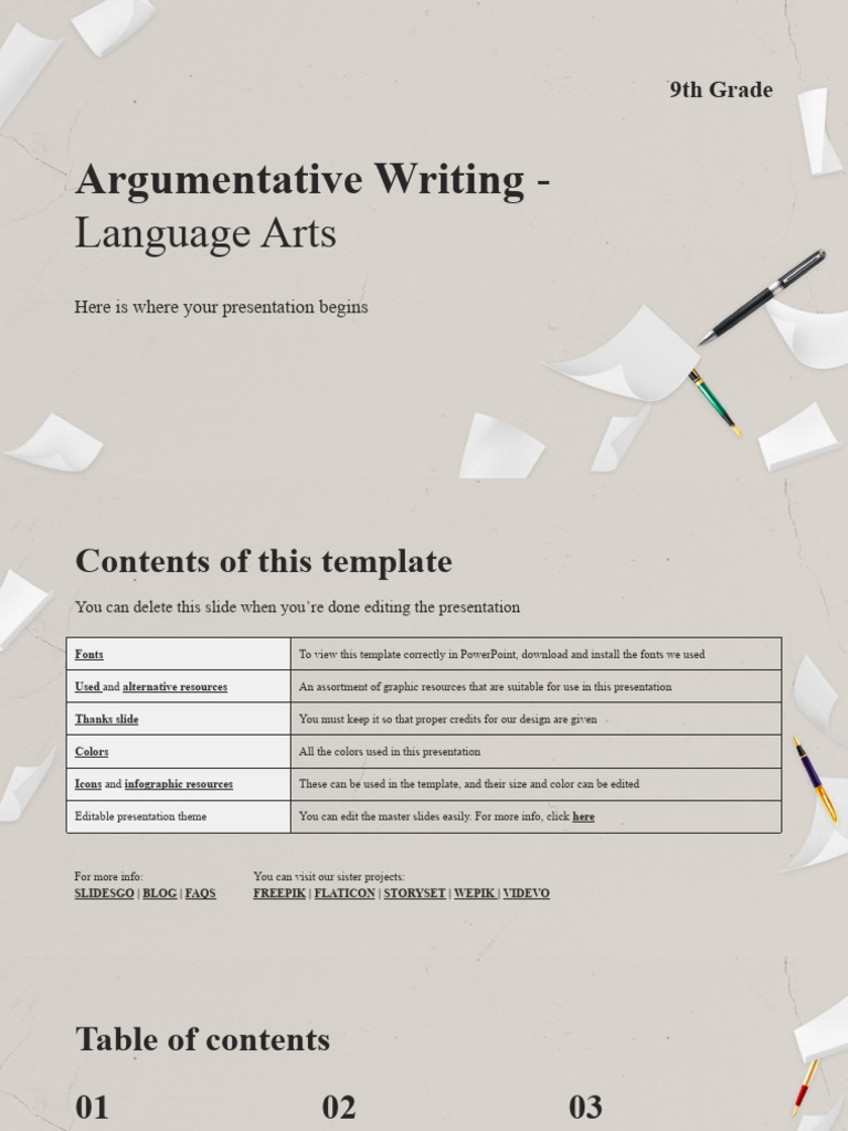 Argumentative Writing Language Arts 9th Grade | PDF | Planets | Mercury ...