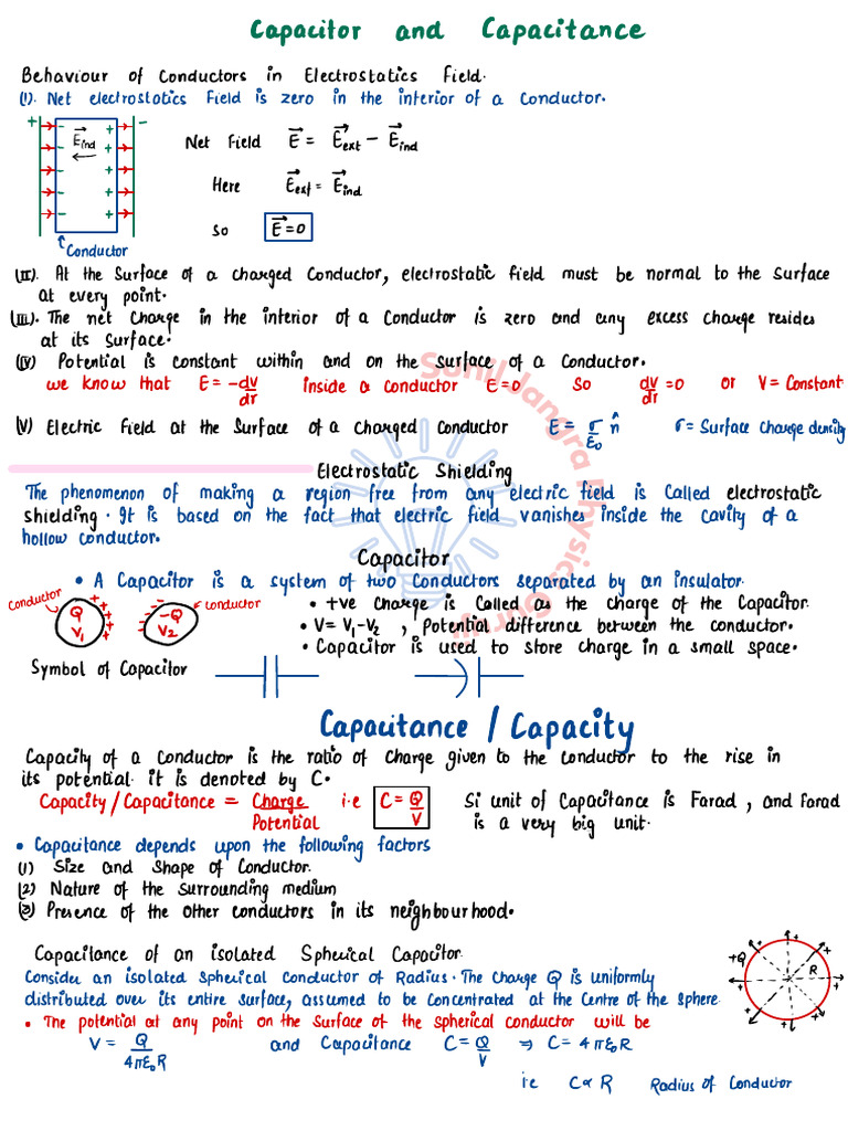Capacitors & Capacitance 2024 | Download Free PDF | Dielectric | Capacitance