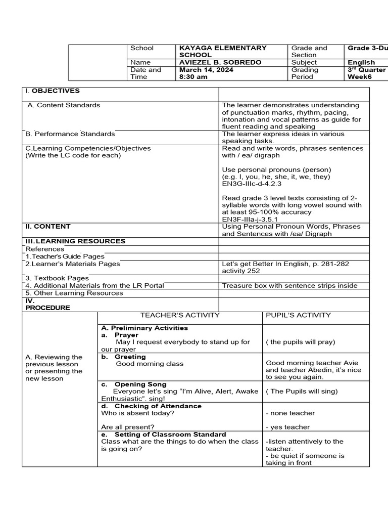 Week 6 Day 4 | PDF | English Language | Word