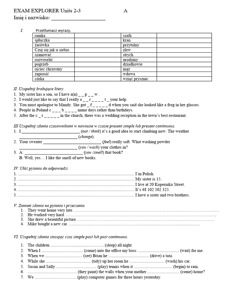 Exam Explorer Units 2 - 3 | PDF