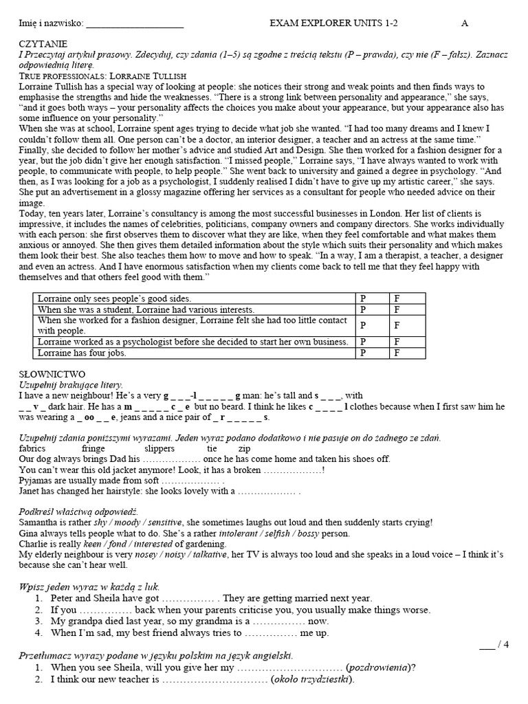 Exam Explorer Units 1 I 2 | PDF